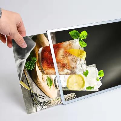 China A4 Ultra Slim Aluminum Movie Poster Light Boxes Glass Advertising Light Box for sale