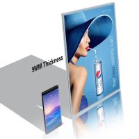 China A1/A2/A3/A4 Glass LED Ultra Thin Lightbox Display Aluminum Advertising Poster Frame for sale