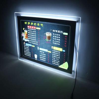 China A3 A4 Hanging Real Estate Hanging Led Frame Led Crystal Led Lightbox for sale