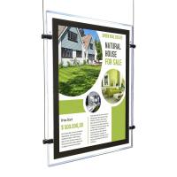 China Backlit Real Estate Sign Hanging Window Poster Advertising A3 A4 Acrylic Picture Photo Frame Led Display Light Box for sale