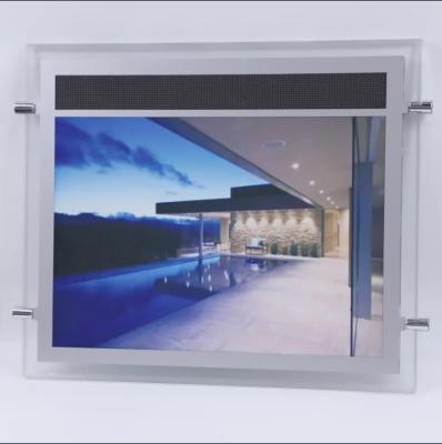 China A3 A4 Acrylic Picture Photo Frame LED Display Light Box Estate Sign Hanging Advertising LED Display for sale