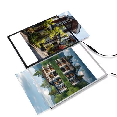 China Ultra-Thin Glass LED Light Box 5.76W Power Consumption 80000hrs Life Span for sale
