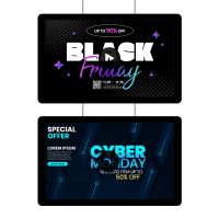 China High Voltage 24V Single-sided Digital Advertising Screens From Professional Wall-mounted Or Suspended for sale