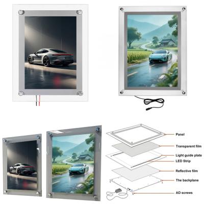 China Durable Glass LED Light Box for Indoor Outdoor Advertising for sale