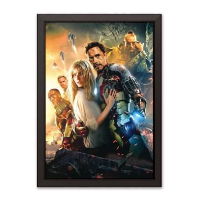 China Wall Mounted Black Aluminum Snap Clip Frame LED Light Box for Cinema Movie Poster Display with 2835 LED Strip and DC12V & DC24V Input for sale