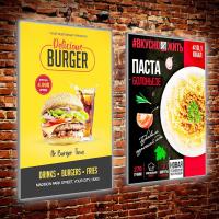 China LED Menu Poster Frame Advertising Light Box for Restaurant Cafes Store for sale