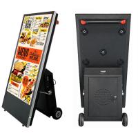 China High Brightness 2500cd IP65 Waterproof Foldable with Wheels Digital Signage Display and Interactive Kiosk for sale