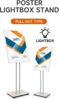 China Floor Standing LED Light Box with Adjustable Poster Stand Multi-Angle Adjustment and Dual Power Supply for sale