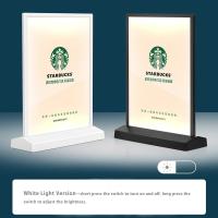 China A4 LED Sign Holder with ABS Frame, Type-C Interface, and Heat Insulation for Restaurants and Stores for sale