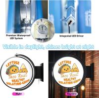 China Custom Double-Sided 360° Rotating Waterproof IP68 LED Light Box with Customizable Logo for Outdoor Advertising for sale