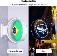 China Custom Double-Sided 360° Rotating Waterproof IP68 LED Light Box with Customizable Logo for Outdoor Advertising for sale