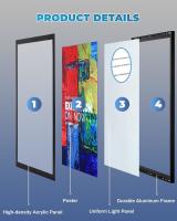 China Remote Control Dimmer Magnetic Snap Design LED Poster Frame with 6500K Lumen LEDs for Professional Illumination for sale