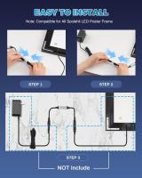 China Remote Control Dimmer Magnetic Snap Design LED Poster Frame with 6500K Lumen LEDs for Professional Illumination for sale