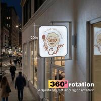 China Custom Double-Sided LED Lightbox Sign with Aluminum Alloy Frame and Motor-Controlled Rotation for sale