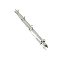 China Silver 4-Ring D-Ring Binder Mechanism 292mm Length 20mm Width Customizable Office Stationery for sale