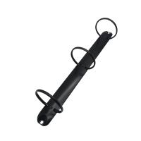 China Enhanced Type Three Ring Binder Mechanism 280mm Length 26mm Width Matte Black A4 File Clip for sale