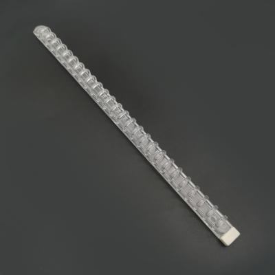 China Transparent Plastic Ring Binder 20 Rings 26 Holes 205x13mm Lightweight Office Stationery Clip for sale