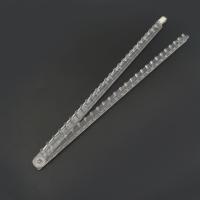 China Transparent Plastic Ring Binder 20 Rings 26 Holes 205x13mm Lightweight Office Stationery Clip for sale