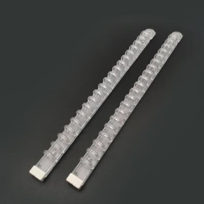 China 20-Ring Transparent Plastic Binder Clip 210x13mm with Custom Logo Options for Office and School Use for sale