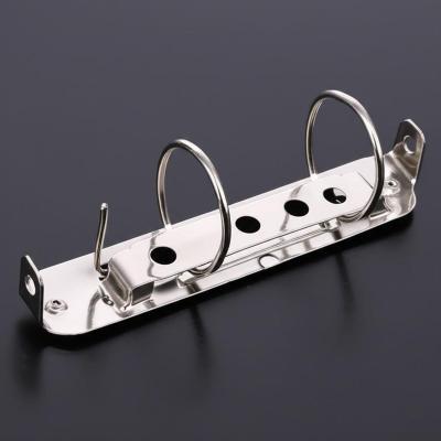 China 3-Ring Metal Binder Clips Without Trigger - 80×80×80mm Ring Spacing, 270mm Rivet Holes, Rust-Resistant for sale