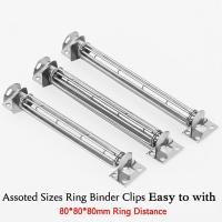 China 3-Ring Metal Binder Clips with 80×80×80mm Ring Distance and 270mm Rivet Hole - Rust-Resistant Office Supplies for sale