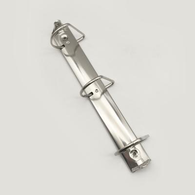 China Large Capacity Slant D Shape Ring Binder Clip Silver A4 Metal 3 Ring Mechanism 2 Inch 50mm for sale