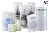 China Custom Q Shaped Air Column Bags Inflatable Packaging pouch For Glass Bottle for sale
