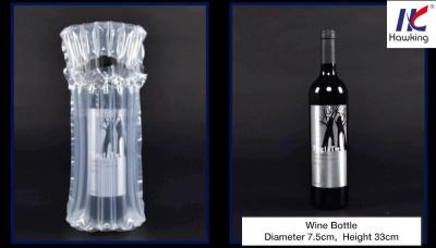 China Custom Transparent Q Shaped Inflatable Air Packaging Bag Protect Wine for sale