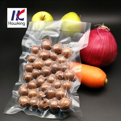 China One Side Embossed Vacuum Seal Bag Food Packaging Pouch for sale