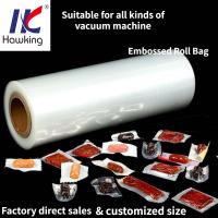 China Vacuum Pouch Transparent Embossed Bags For Frozen Ready Meals for sale