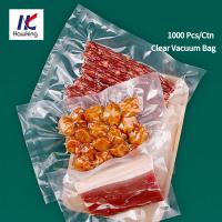 China Clear Vacuum Bag For Preserved Meat Food Packaging 1000 Pac / Ctn for sale