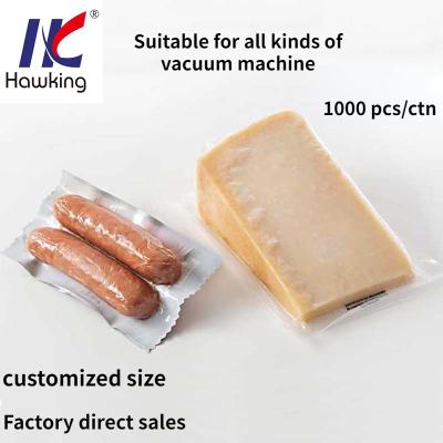 China Vacuum Bag Clear Plastic For Sausage Food Packaging Transparent for sale