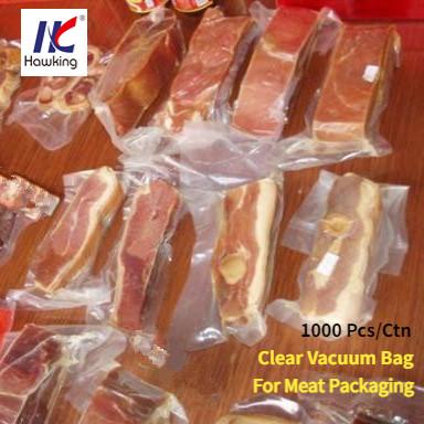China Plastic Transparent Of Ice Fresh Pork / Meat Food Packaging Vacuum Bag for sale