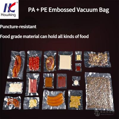 China Hawking Barrier Sealer Heat Seal Plastic Laminated Nylon Pe Vacuum Bag for sale