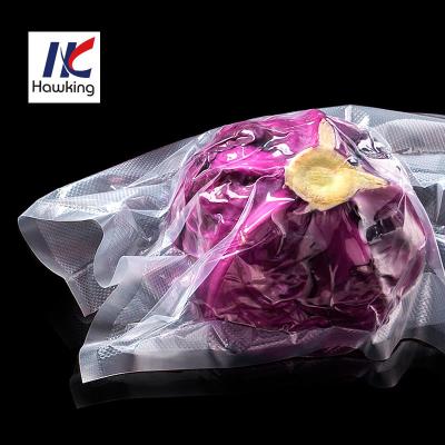 China Unrecyclable Embossed Vacuum Bag Nylon Pe For Frozen Save Salmon for sale