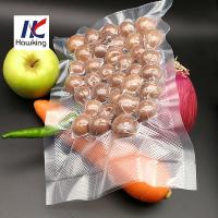 China Transparent Plastic Packaging Storage Embossed Food Vacuum Bags Rolls for sale