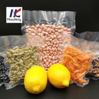 China Transparent Plastic Packaging Storage Embossed Food Vacuum Bags Rolls for sale
