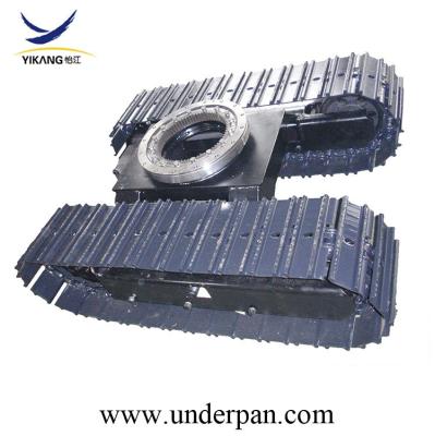 China Hydraulic crawler steel track undercarriage with rotary bearing mini excavator drilling rig crane for sale