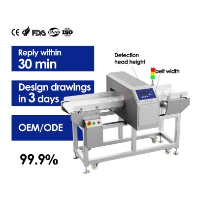 China Food Grade Conveyor Belt Metal Detector 400mm Pass Width CE ISO Certified with Rejection for sale