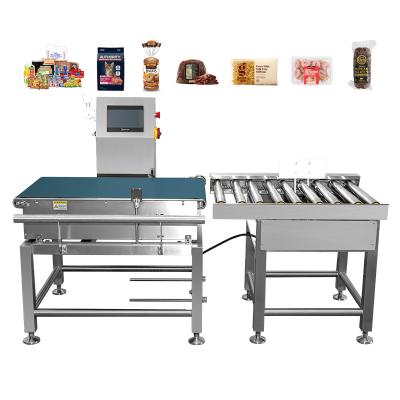 China Automatic Weighing Dynamic Checkweigher Food Packaging Check Weigher for sale