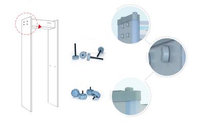 China 33 Zone Walk Through Metal Detector Door Frame 110V 220V Touch Screen Security Archway for sale