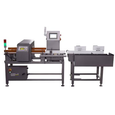 China Combo Metal Detector and Checkweigher Machine Stainless Steel 25kg 155pcs/min for sale