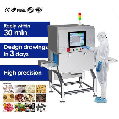 China Industrial X-ray Inspection Machine for Food Packaging Cans Bottles Boxes 400mm Belt Width for sale