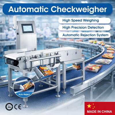 China Stainless Steel 304 Checkweigher 0.05g Accuracy 180pcs/min High Speed A/D Sampling Industrial Conveyor Weight Checker for sale
