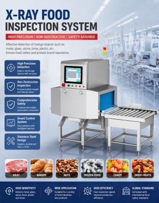 China Food X-Ray Inspection Machine 0.3mm Sensitivity 250mm Height Touch Screen for sale