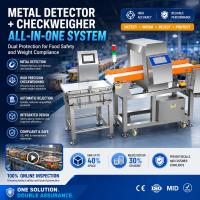China Automatic Checkweigher and Metal Detector Combo Machine 30-600g Capacity Industrial Food Inspection Line for sale