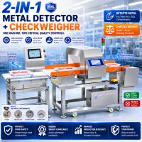 China Food Industry Metal Detector and Checkweigher System VC Series 0.1g Accuracy 330 Bags/Min for sale