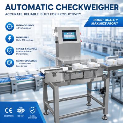 China High Speed Dynamic Checkweigher Machine 0.1g Accuracy Digital Signal Processing 330 Bags/Min for sale