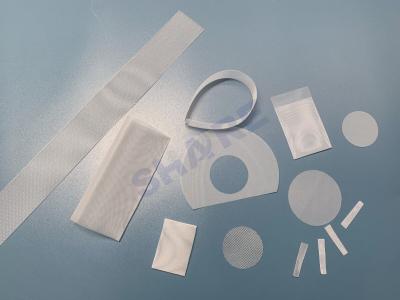 China High Precision Laser Cut Clean Sealed Edge Polyamide / Nylon Screen Filter Mesh Pieces And Shapes For Injection Molding for sale