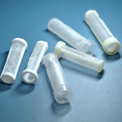 China Blood Transfusion Tubular Filter 150µM Polyester Mesh White ABS for sale